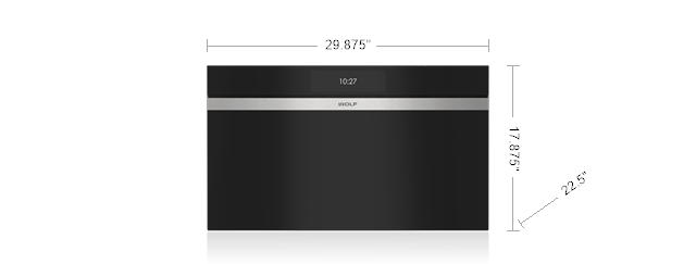 Wolf 30" M Series Contemporary Handleless Convection Steam Oven ...
