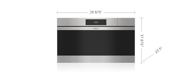 Wolf 30" M Series Contemporary Stainless Steel Handleless Convection ...