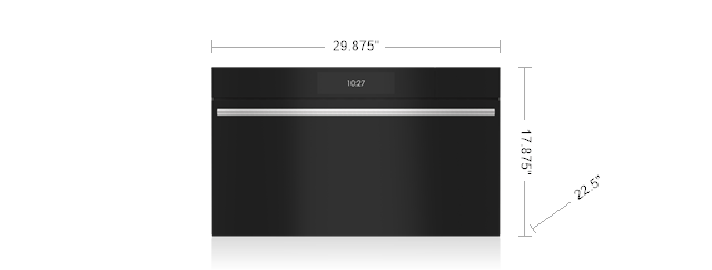 Wolf 30" M Series Contemporary Convection Steam Oven - Plumbed ...