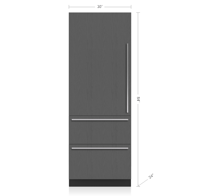 Sub-Zero 30 Inch Tall Refrigerator with Internal Dispenser (DET3050RID)
