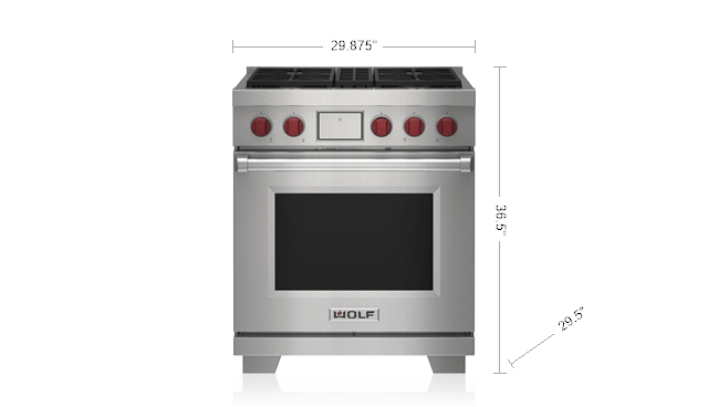 Wolf 30" Dual Fuel Range 4 Burner (DF30450/S/P)