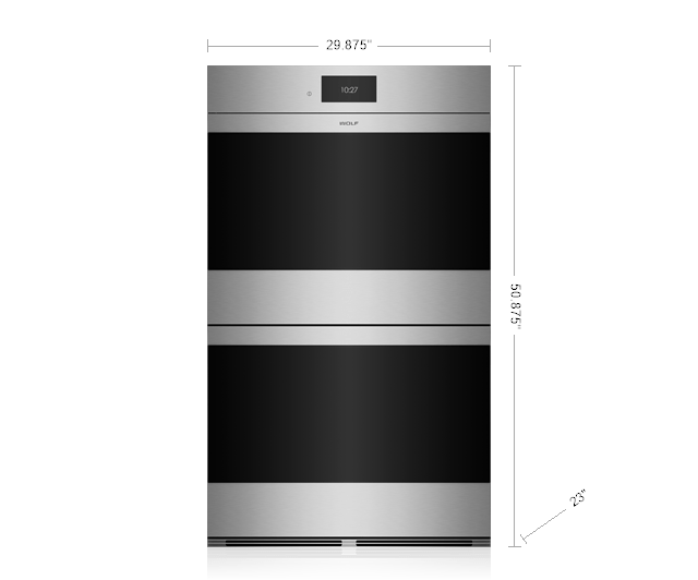 Wolf 30" M Series Contemporary Stainless Steel Built-In Double Oven ...