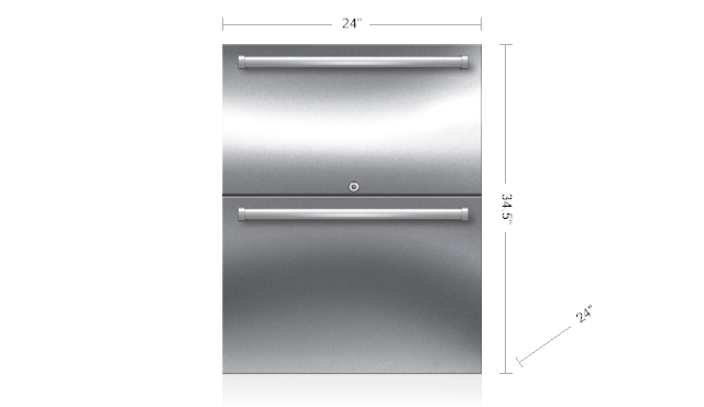 Sub-Zero 24" Designer Outdoor Refrigerator Drawers - Panel Ready (ID-24RO)