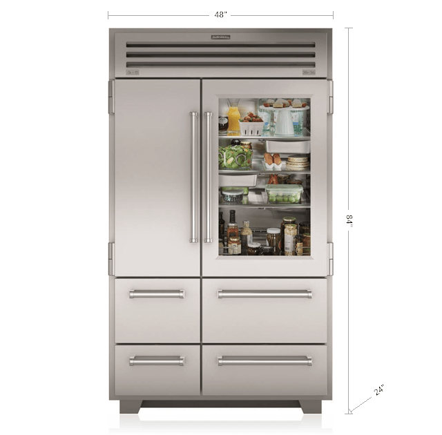 Sub-Zero 48" PRO Refrigerator/Freezer with Glass Door (PRO4850G)
