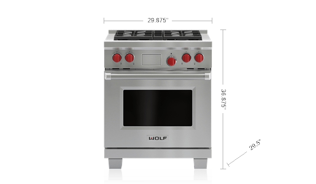 Wolf 30" Dual Fuel Range 4 Burner (DF304) Cooktop