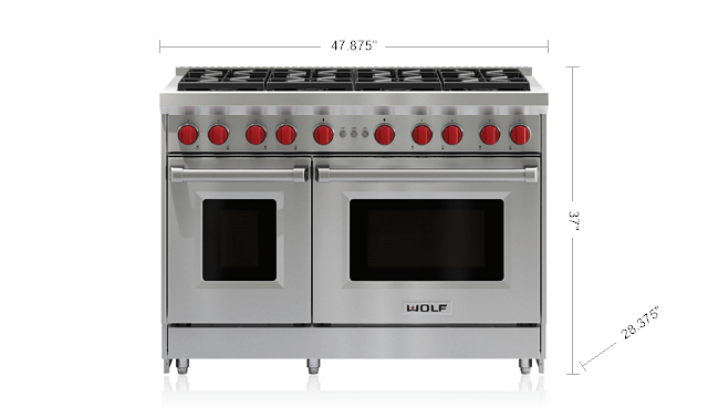 48" Gas Range 8 Burner (GR488) Wolf Rangetop