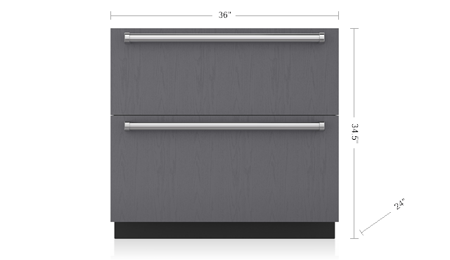 Sub-Zero 36" Designer Refrigerator/Freezer Drawers with Ice Maker ...