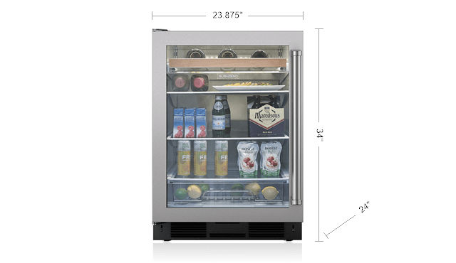 Sub-Zero Legacy Model - 24" Undercounter Beverage Center - Stainless ...