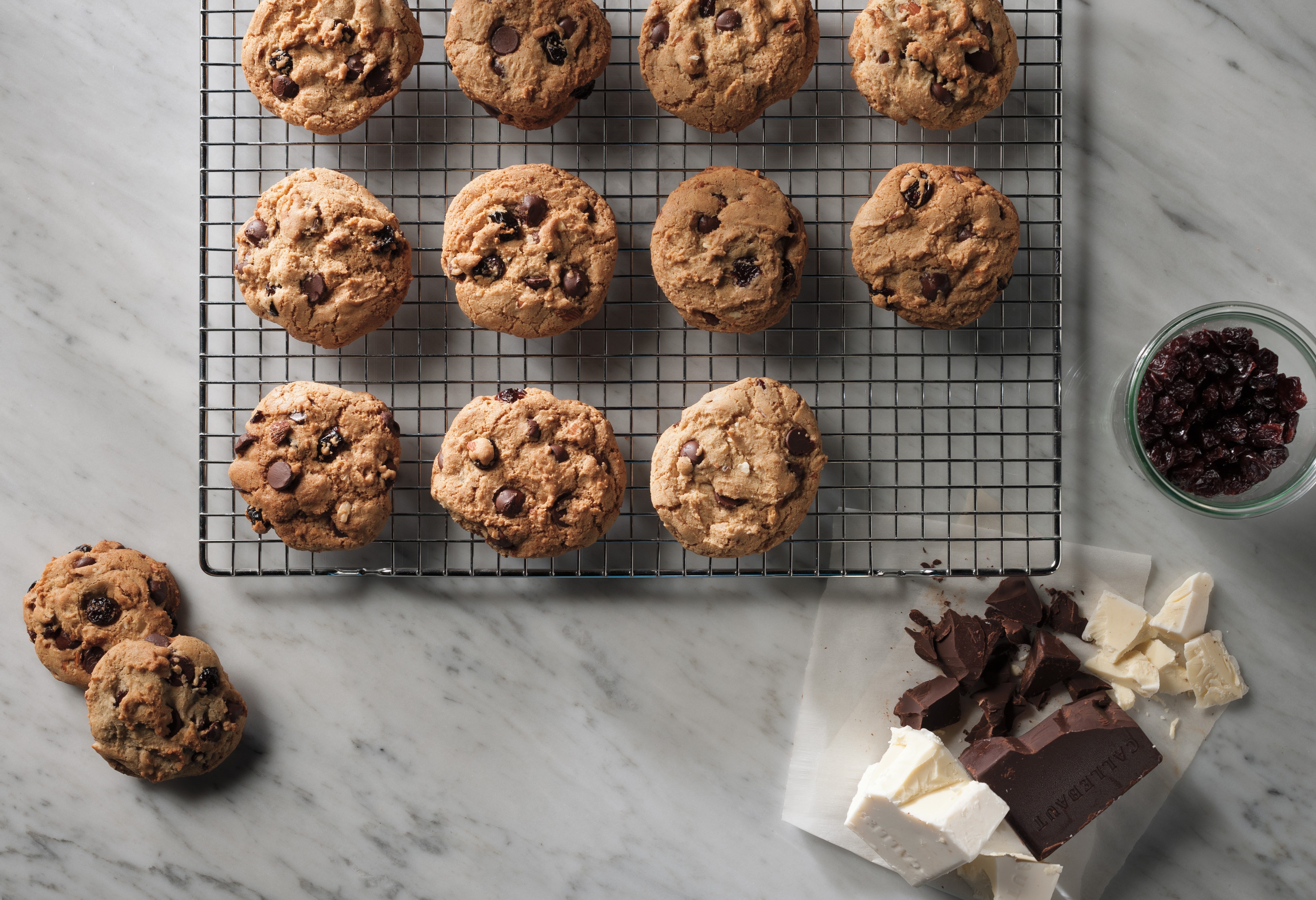 White Chocolate Cherry Almond Cookies