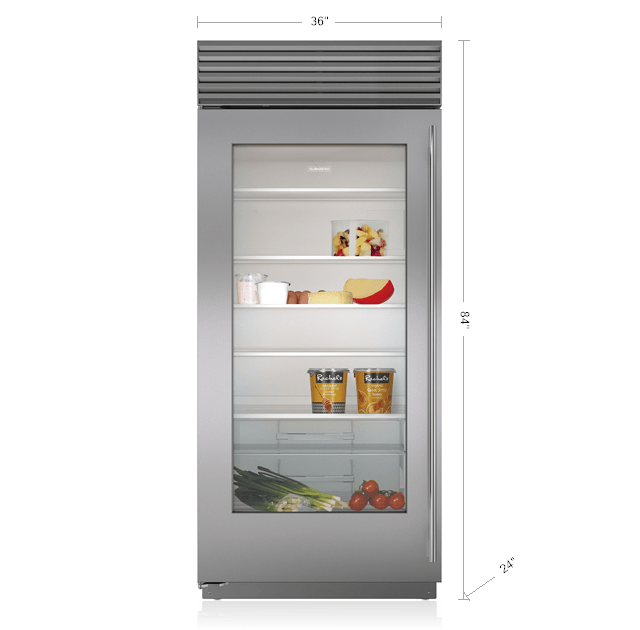 Sub-Zero Legacy Model - 36" Classic Refrigerator with Glass Door (BI ...
