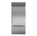 Sub-Zero Legacy Model - 36" Classic Over-and-Under Refrigerator/Freezer ...