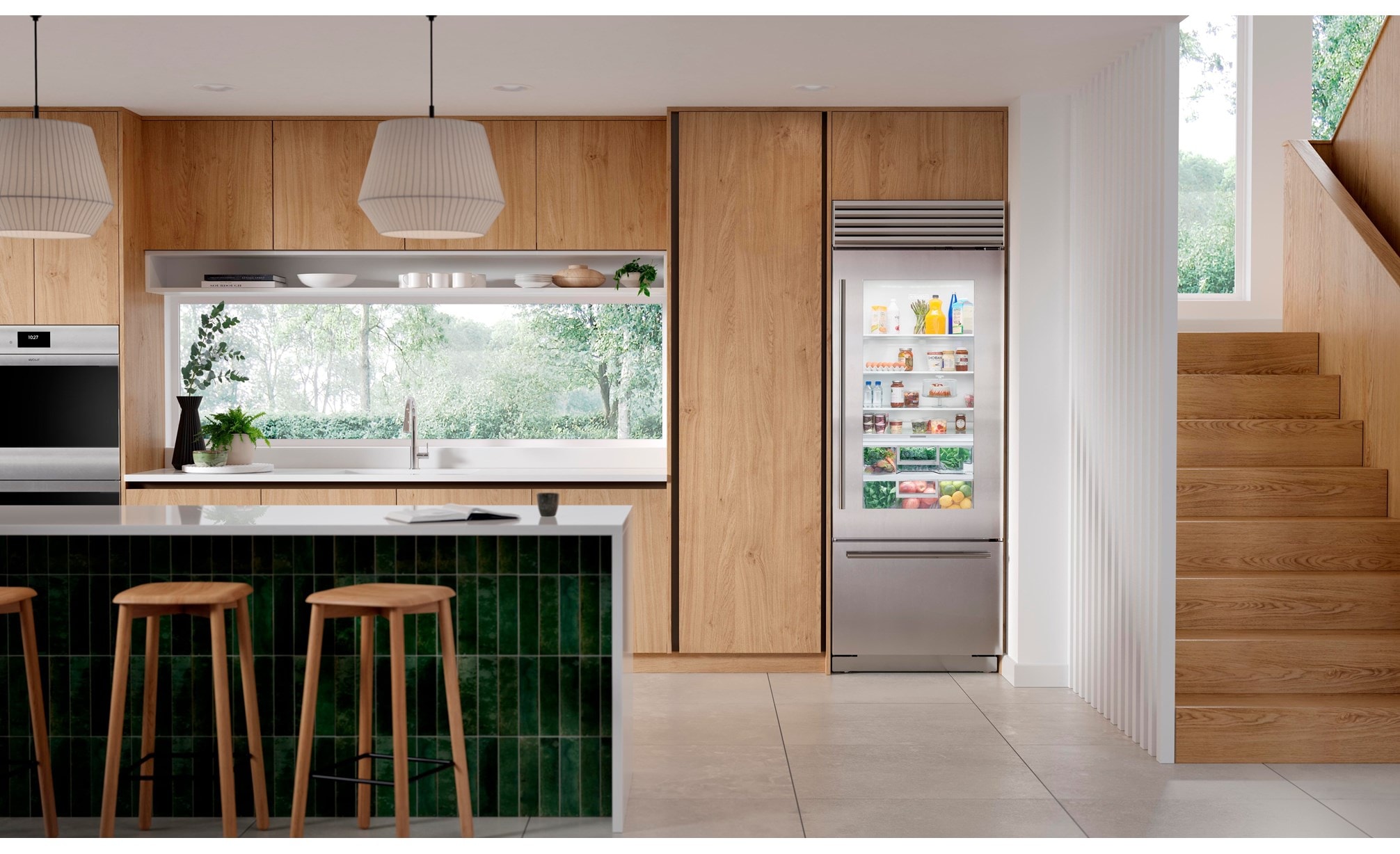 Sub-Zero 30" Classic Over-and-Under Refrigerator Glass Door