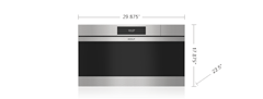 Wolf 30" M Series Contemporary Stainless Steel Handleless Convection ...