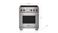Wolf 30" Dual Fuel Range 4 Burner (DF30450/S/P) Cooktop